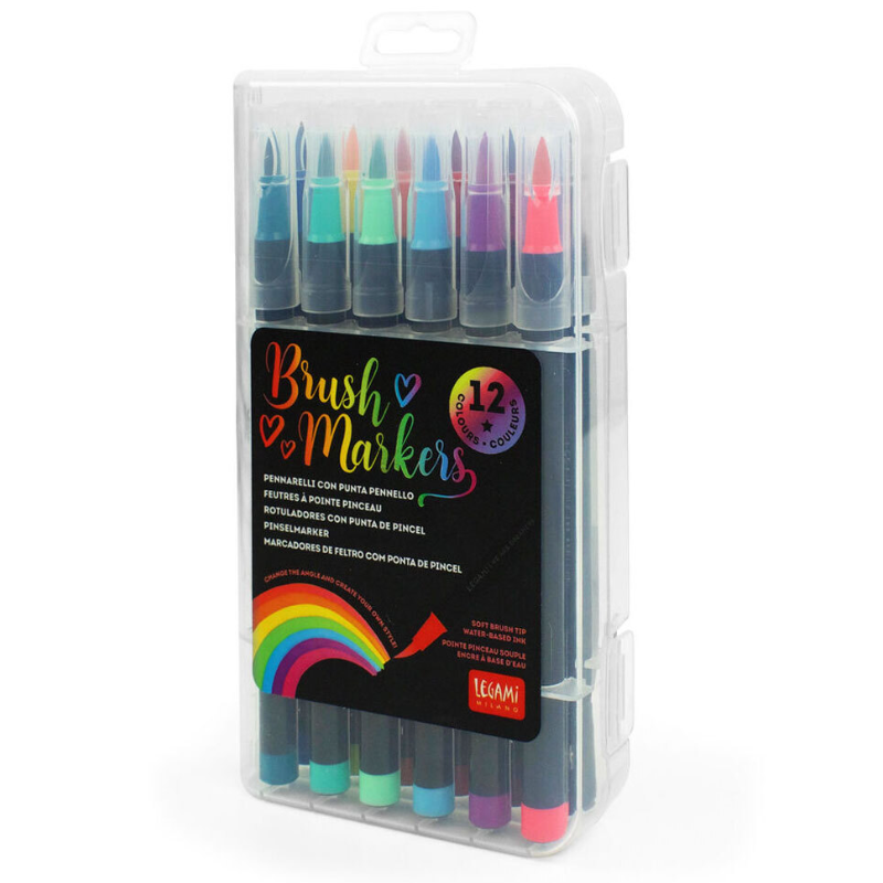 Set of 12 Brush Markers Bright Colours — Professor Plums