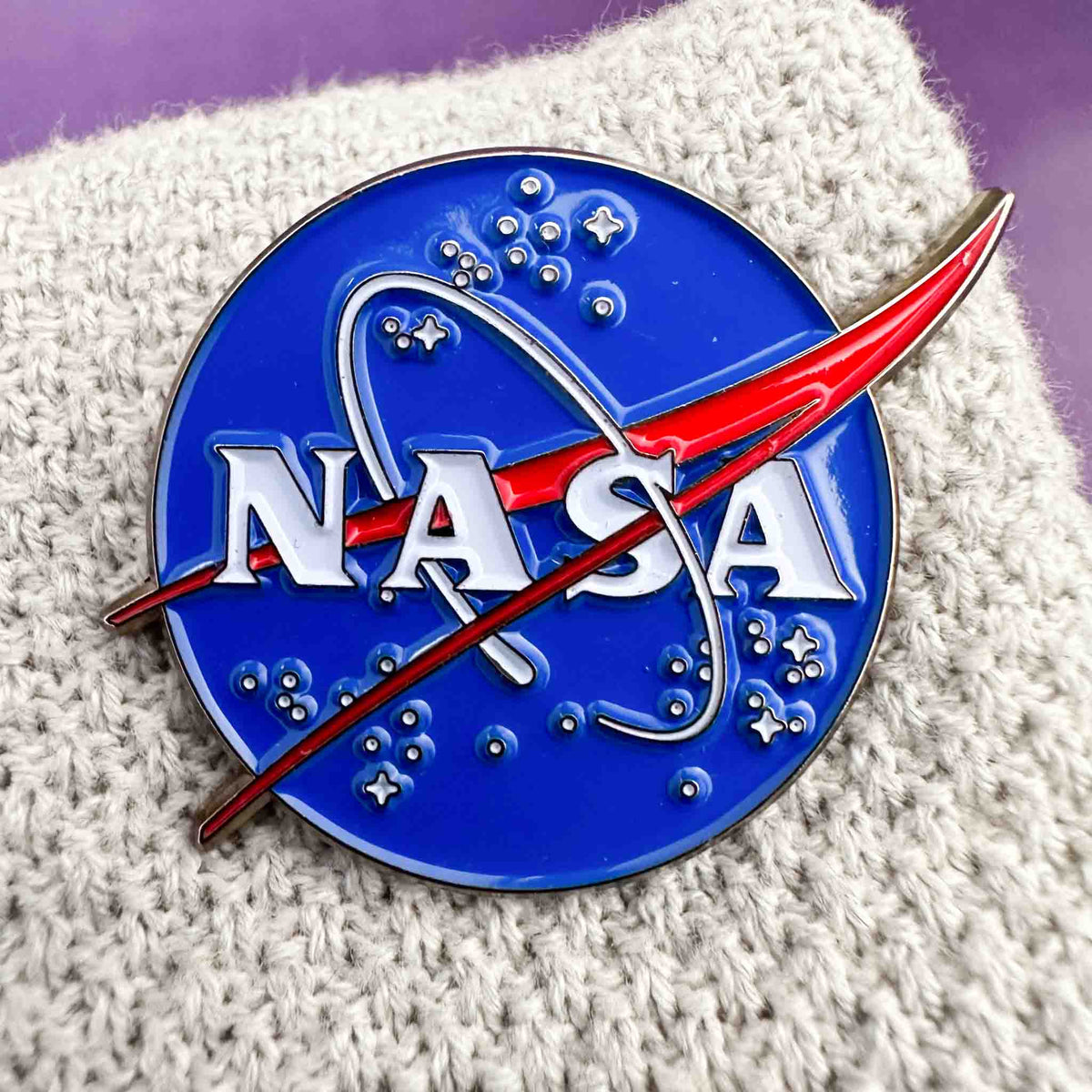 Space Enamel Pin NASA — Professor Plums