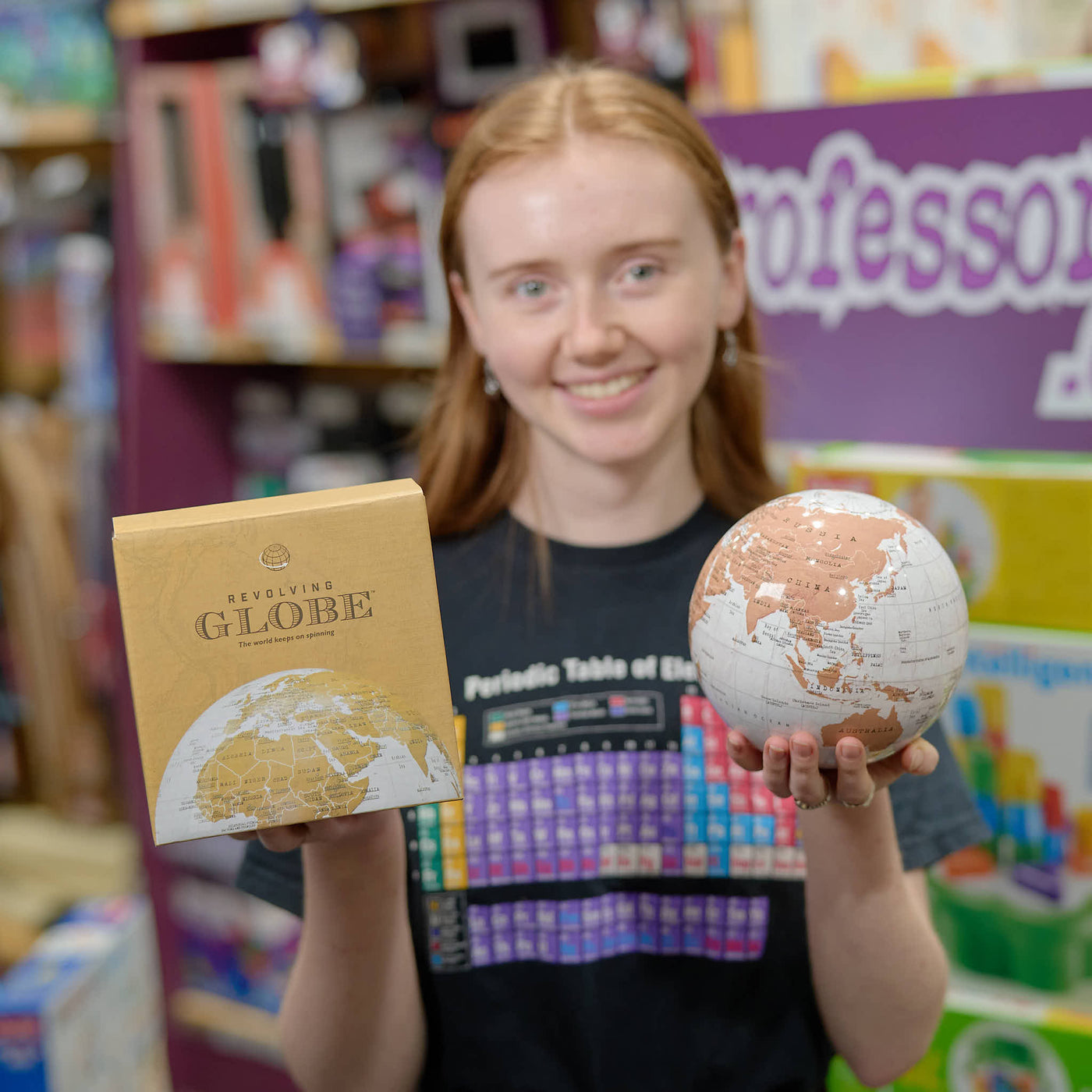 Revolving Desktop Globe - Battery Powered Spinning Globe — Professor Plums