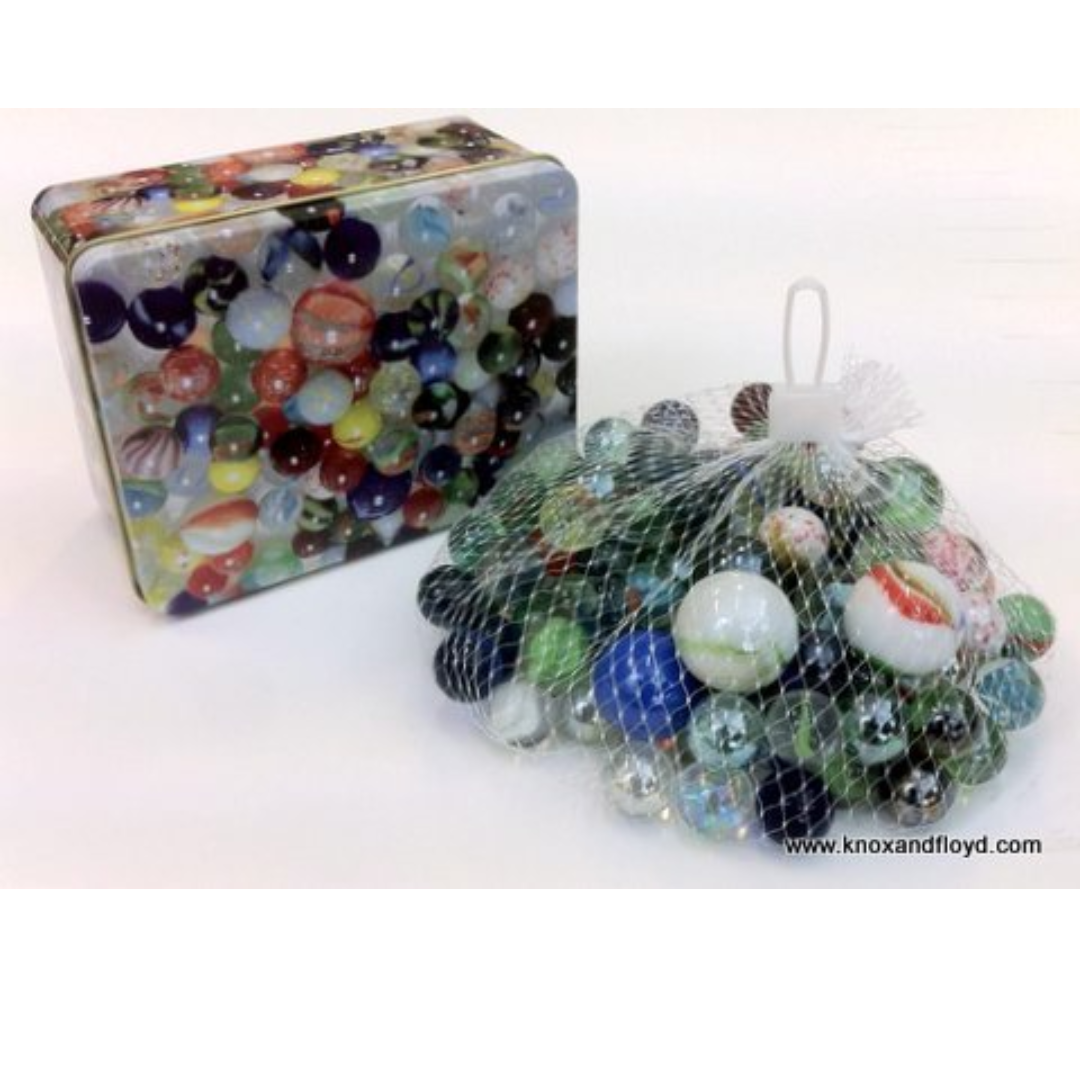 Glass Marbles in Tin — Professor Plums